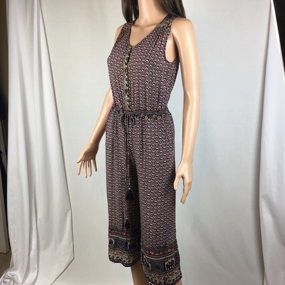 TCEC | Pants & Jumpsuits | Tcec Sleeveless Wide Leg Cropped Jumpsuit ...